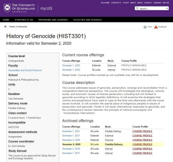 2020 - The Australian Institute for Holocaust and Genocide Studies